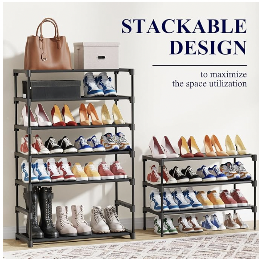 Stackable Shoe Rack - Clever Girl Organizing